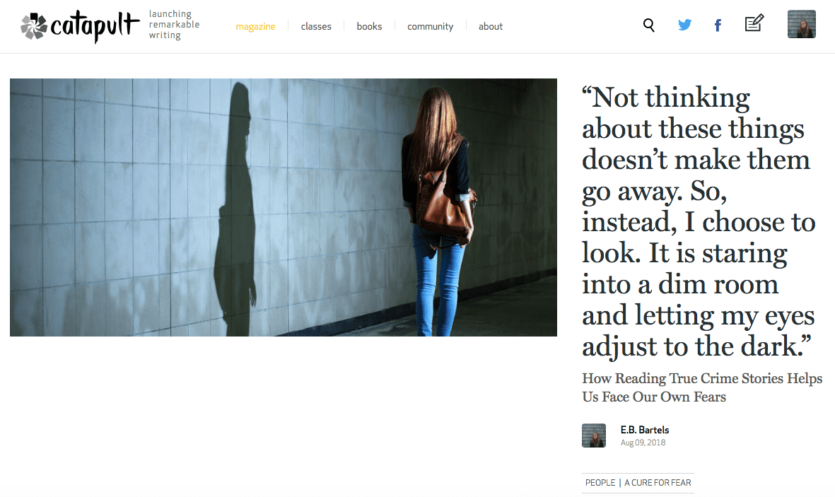 "How Reading True Crime Stories Helps Us Face Our Own Fears" on ...